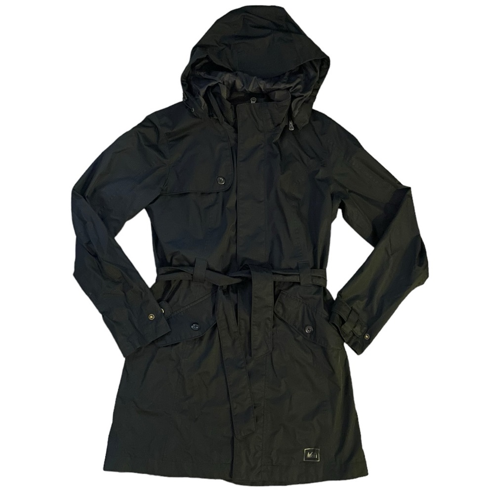 Rei Black Trench Coat Windbreaker Jacket - Gem